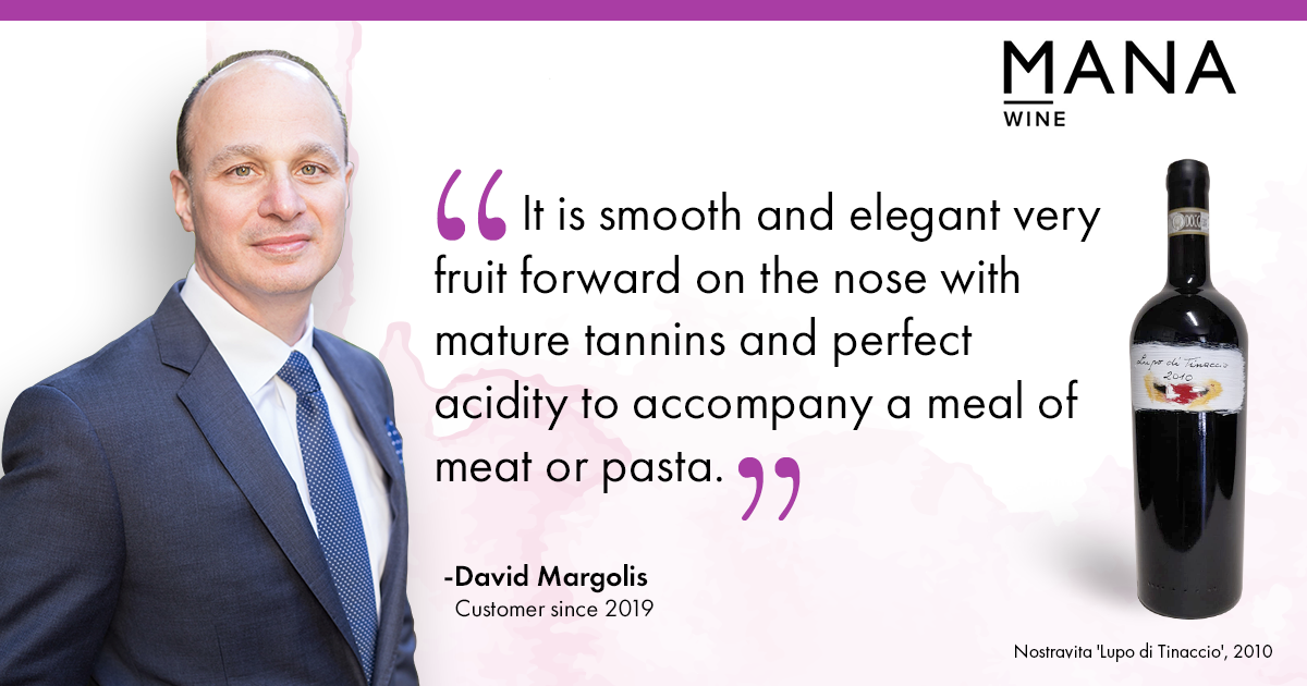 David Margolis And One Of His Prized Bottles | Mana Wine Storage